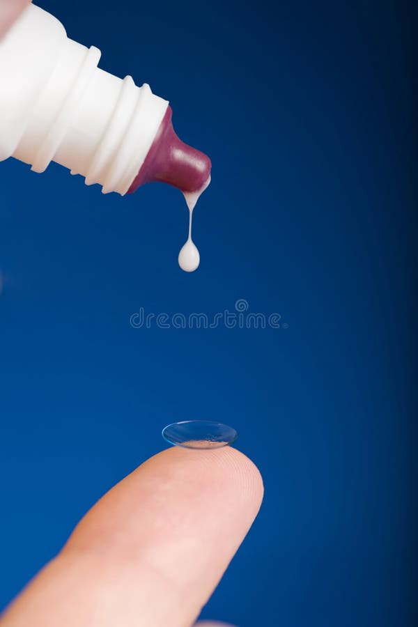 Contact Lens and Cleaning Liquid Stock Image - Image of liquid ...