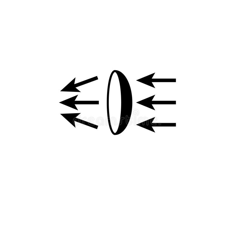 Contact Lens Light Transmission, Dispersion Solid Flat Vector Icon ...