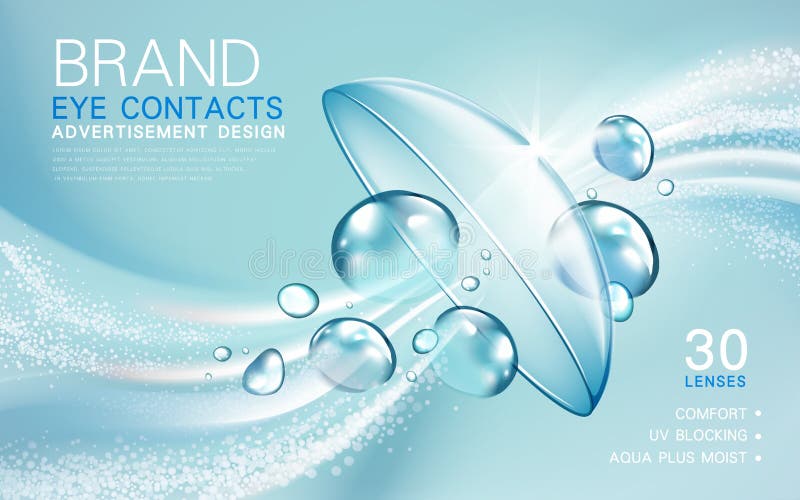 Contact lenses ad stock vector. Illustration of lense - 82801175