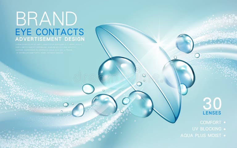 Contact lenses ad stock vector. Illustration of lense - 82801175