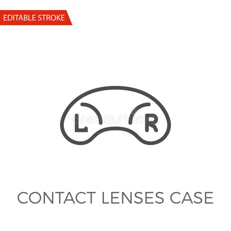 Contact Lenses Case Vector Icon Stock Vector - Illustration of ...