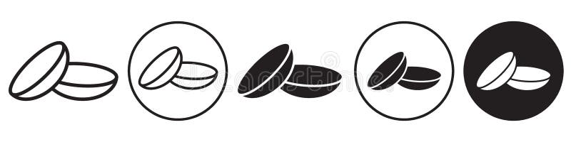 Contact Lenses Icon Vector Set Collection for Web Stock Vector ...