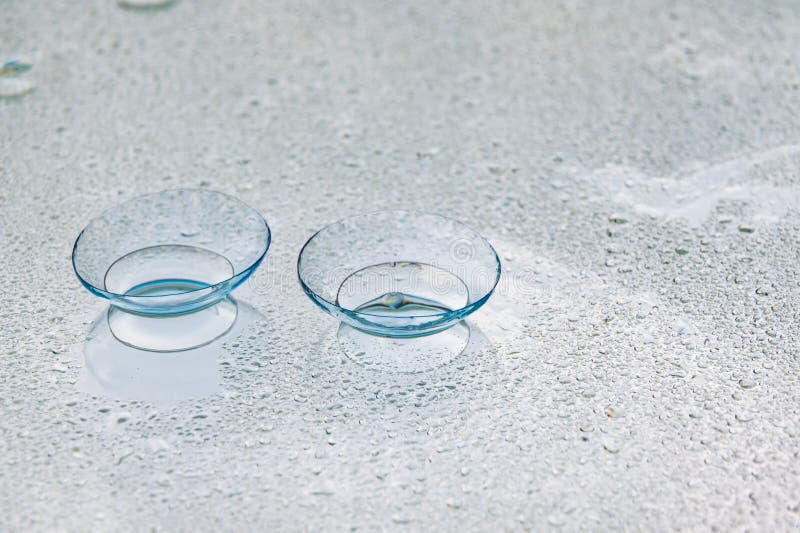 Contact Lenses on Reflective Surface. Stock Image - Image of costume ...
