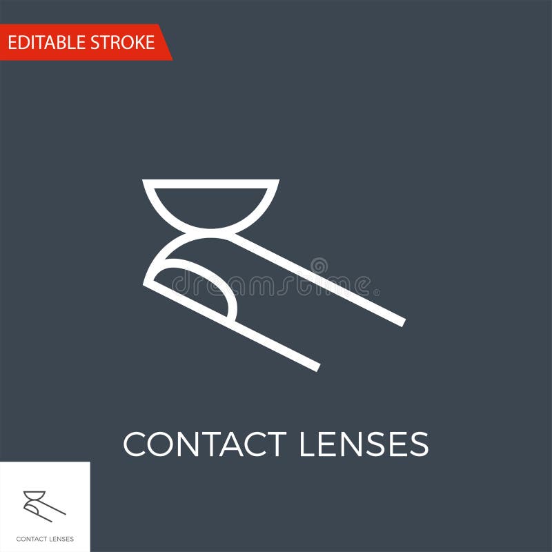 Contact Lenses Vector Icon stock vector. Illustration of focus - 196970780