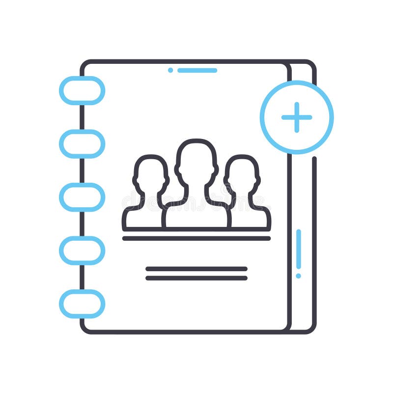 Contact Line Icon, Outline Symbol, Vector Illustration, Concept Sign ...