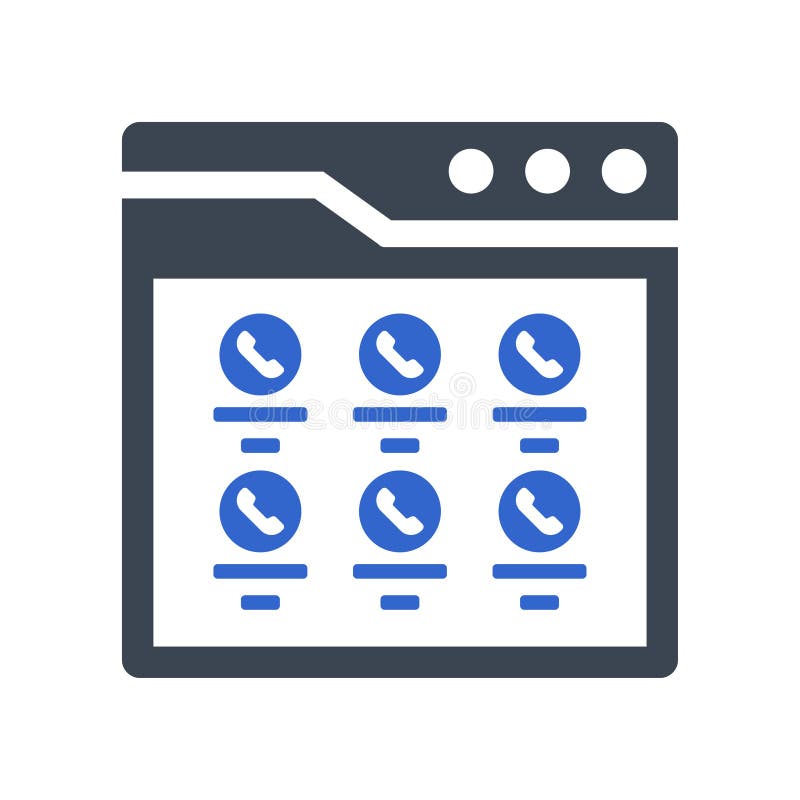 Contact List Interface Icon Stock Vector - Illustration of contact ...