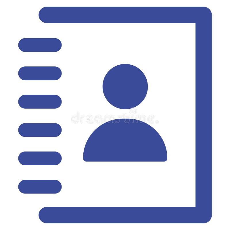 Contact List Isolated Vector Icon Which Can Easily Modify or Edit Stock ...