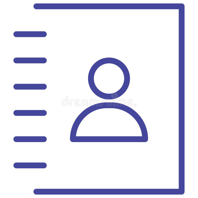 Contact List Isolated Vector Icon Which Can Easily Modify or Edit Stock ...