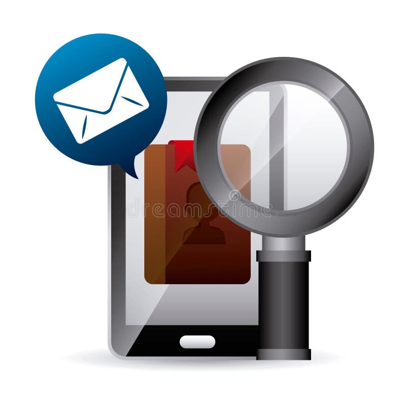 Contact manager app stock vector. Illustration of sign - 59744664