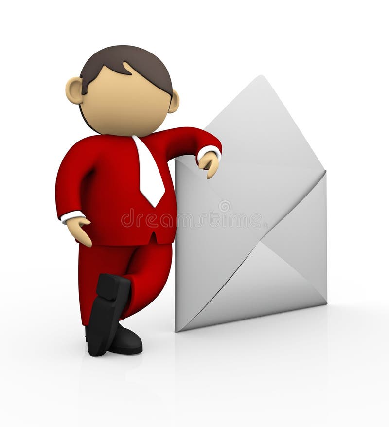 Contact me stock illustration. Illustration of character - 14385830