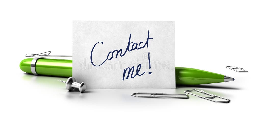 Contact me card stock illustration. Illustration of word - 23929753