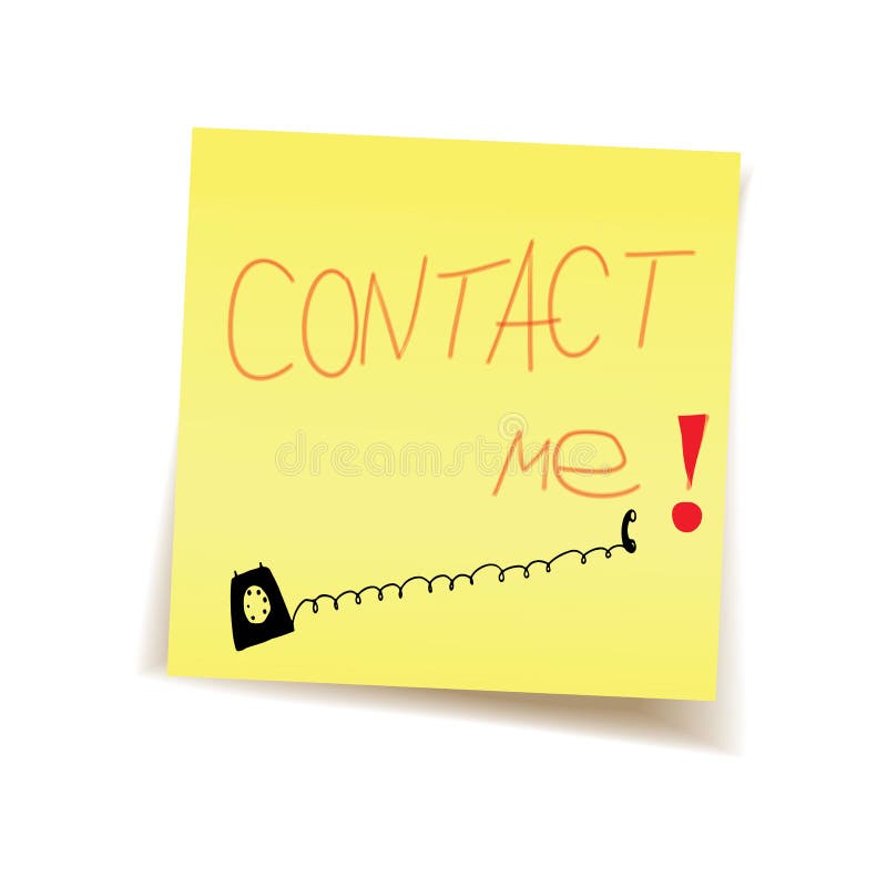 Contact Us Post on a Laptop. Illustration Design Stock Illustration ...