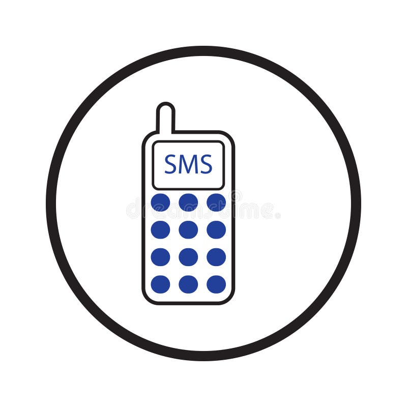 Contact method mobile icon stock vector. Illustration of customer ...