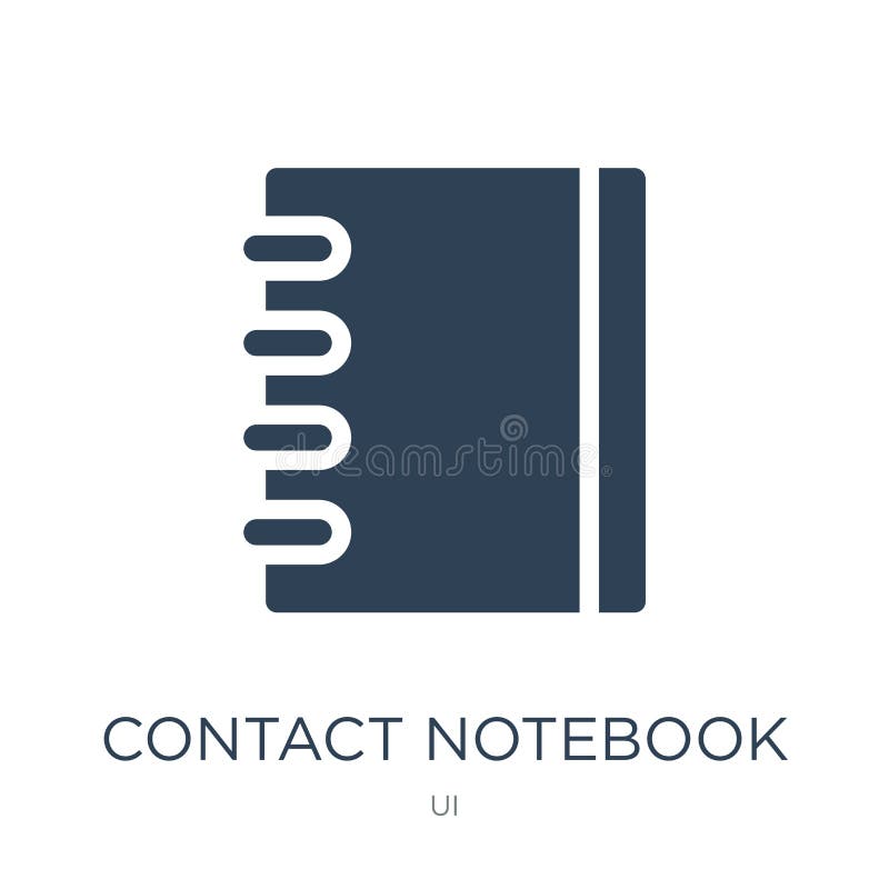 Contact Notebook Icon in Trendy Design Style. Contact Notebook Icon ...