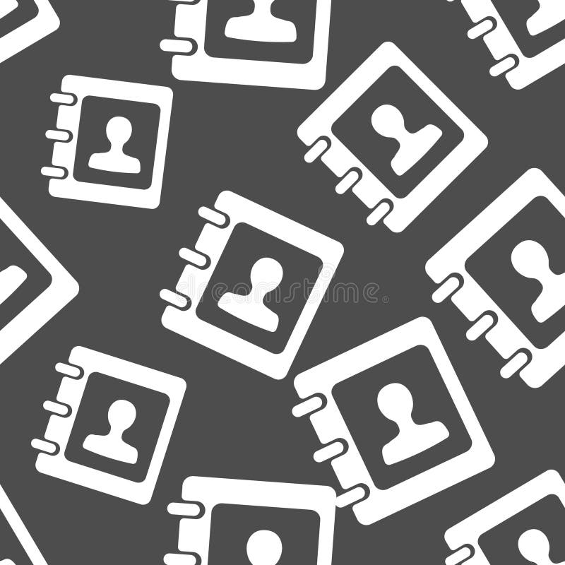 Contact Notebook Pattern Seamless Stock Vector - Illustration of ...