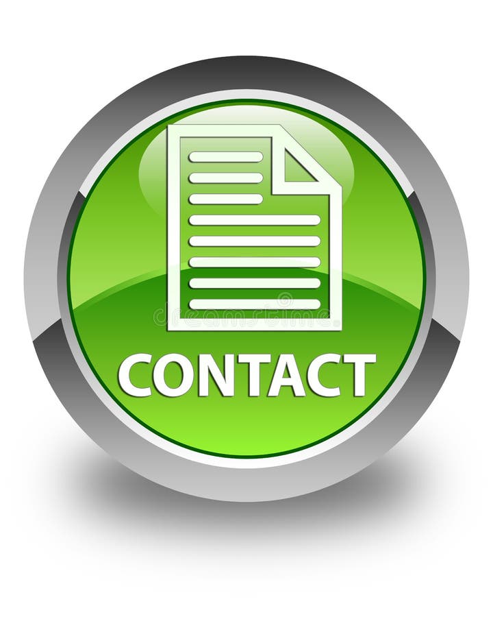 Contact (page Icon) Glossy Green Round Button Stock Illustration ...