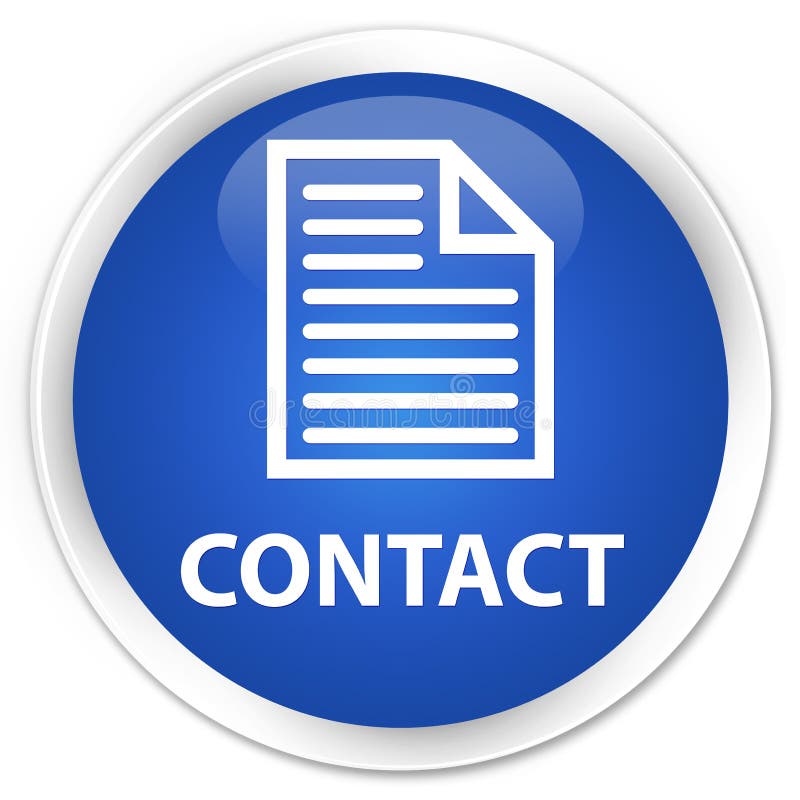 Contact (page Icon) Premium Blue Round Button Stock Illustration ...