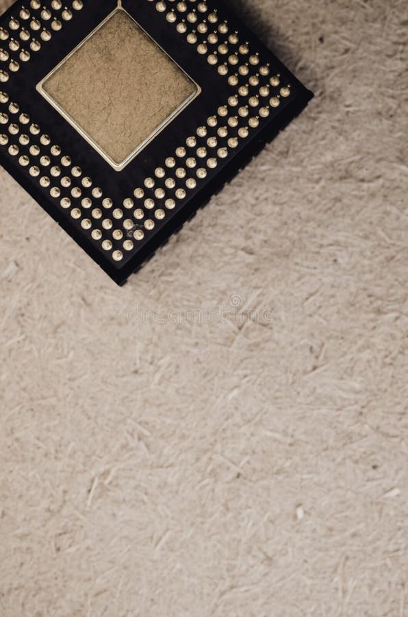 Microprocessor Package Backside with Contact Pins Stock Photo - Image ...