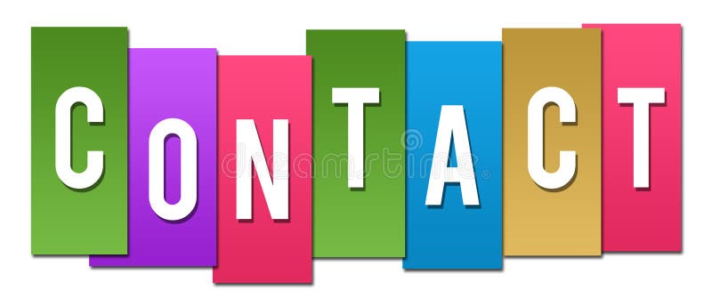 Contact Professional Colorful Stock Illustration - Illustration of ...