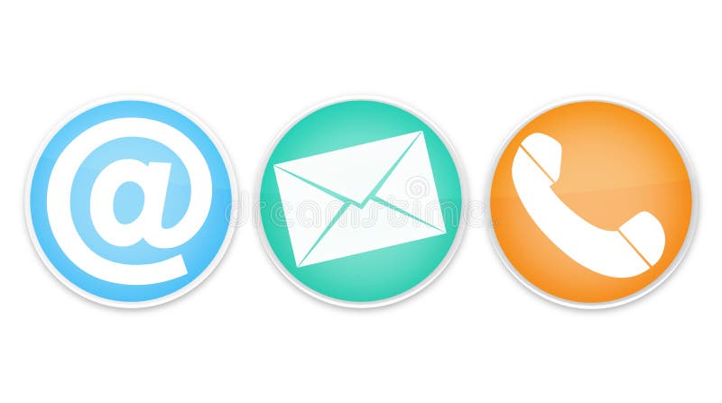 Contact Round stock illustration. Illustration of email - 55788415