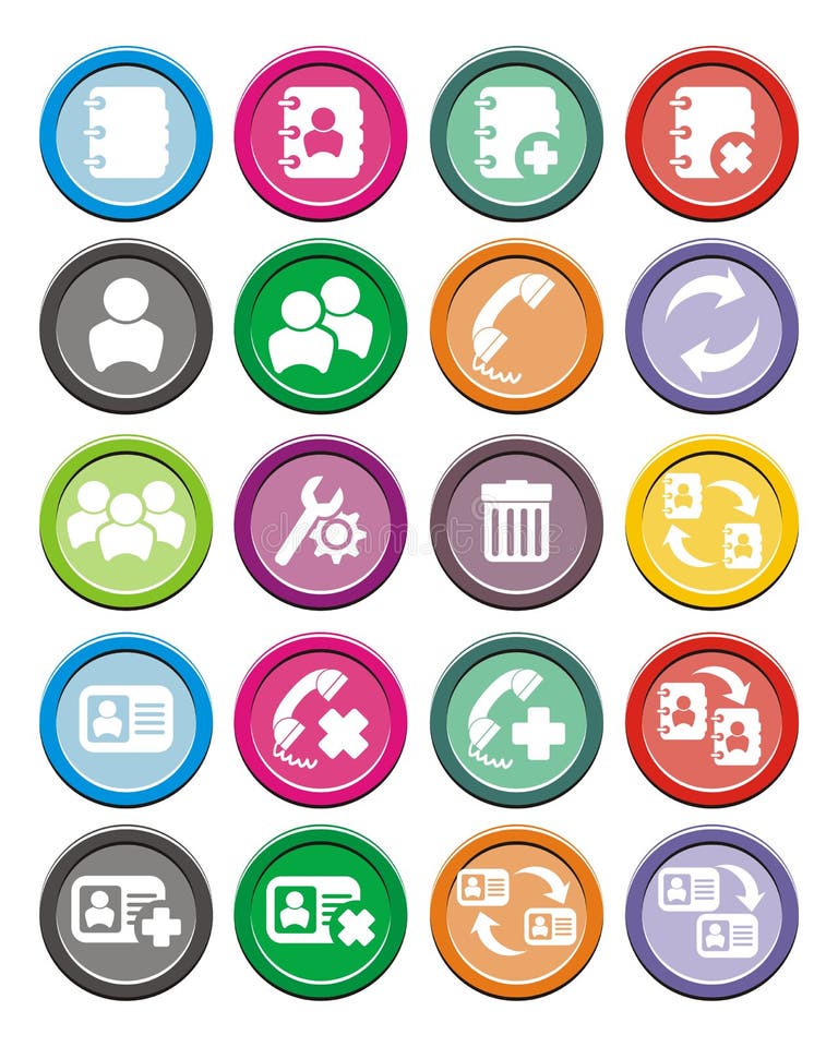 Round Icon Sets Stock Illustrations – 1,205 Round Icon Sets Stock ...