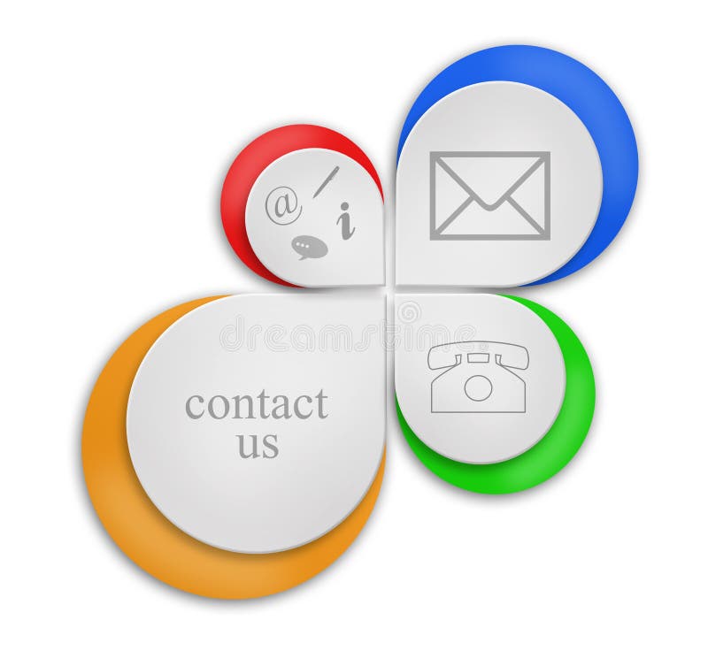 Contact signs stock illustration. Illustration of mobile - 33318307