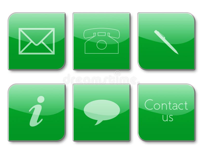Contact Us Signs. Location and Contact Icons. Simple Symbols. Vector ...