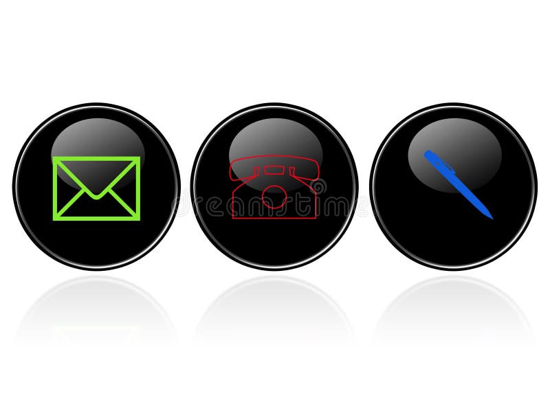 Contact signs stock illustration. Illustration of phone - 30510211