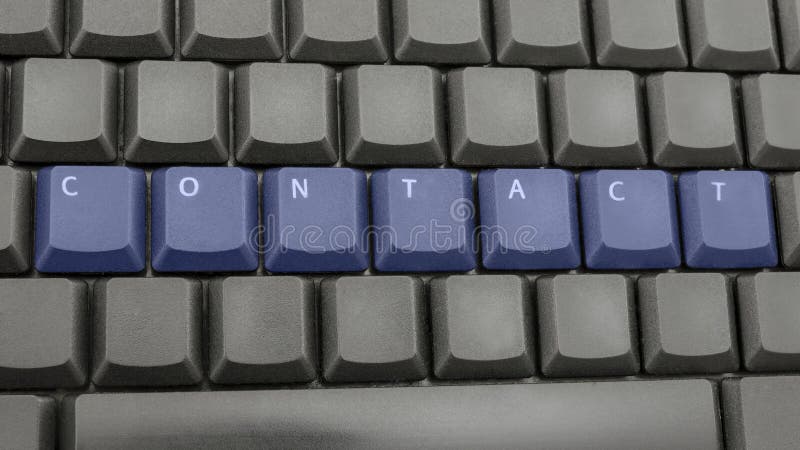 Contact Spelled on Computer Keyboard Stock Image - Image of internet ...