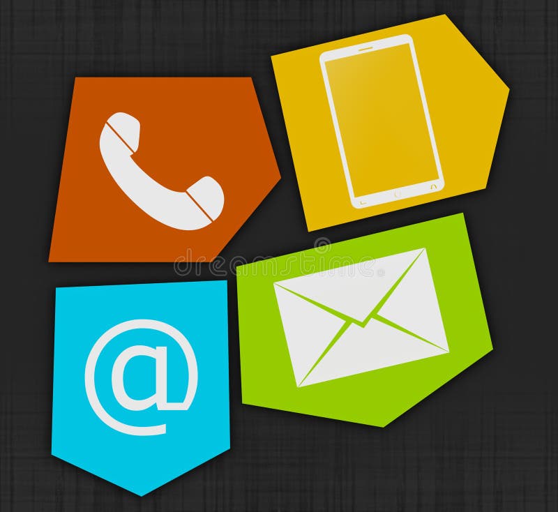 Contact Symbol Design stock illustration. Illustration of letter - 43889297