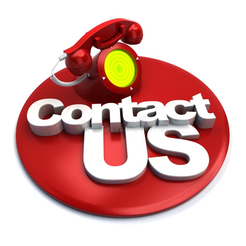Contact Us Red Telephone Helpline Stock Illustration - Illustration of ...