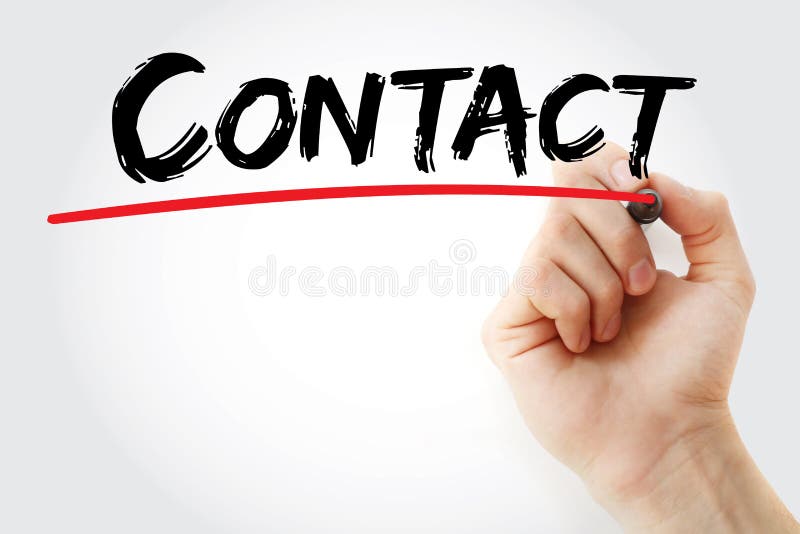 Contact us text stock photo. Image of assistance, corporate - 209259948