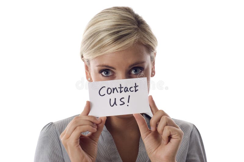Contact us stock photo. Image of paper, exclamation, help - 11845054
