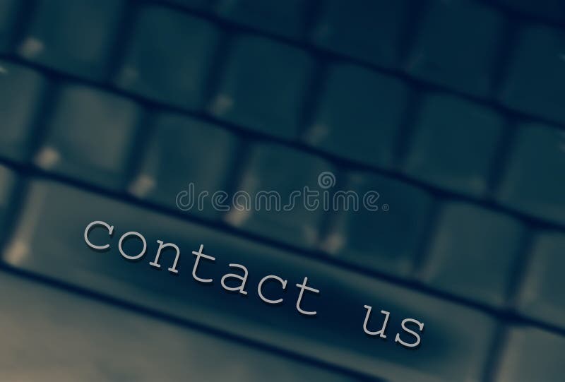 Hand Touch Screen Display with Contact Us Concept Text Stock Image ...