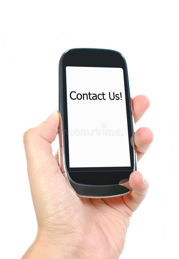 Contact us! stock photo. Image of communication, hand - 18567966