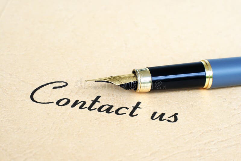 Contact Us on Yellow Notepaper Stock Image - Image of reminder, white ...