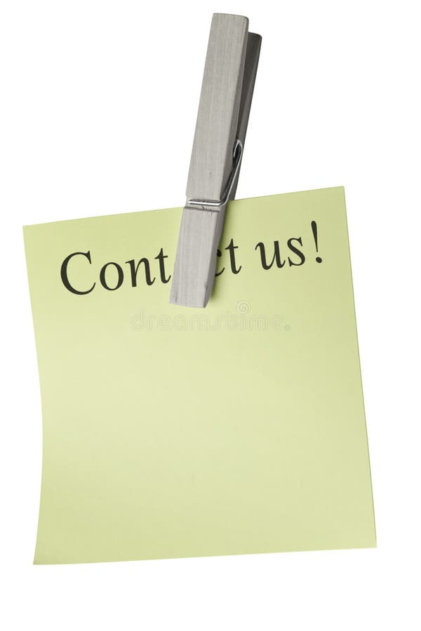 Contact us! stock image. Image of notice, memories, attached - 21440399