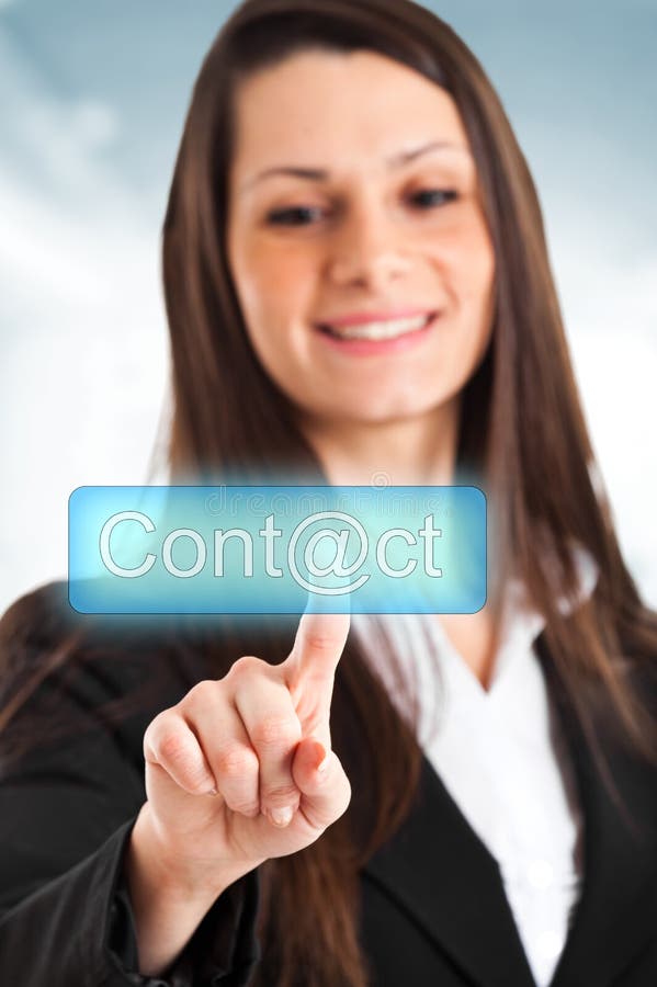 Contact us stock photo. Image of button, touch, email - 26829252