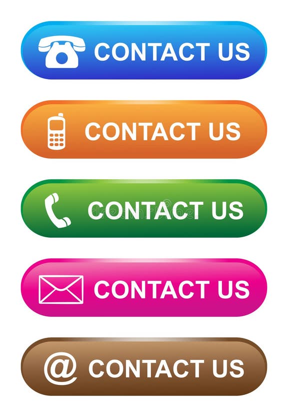 Vector Illustration Contact Us Icon Web Button Stock Vector ...