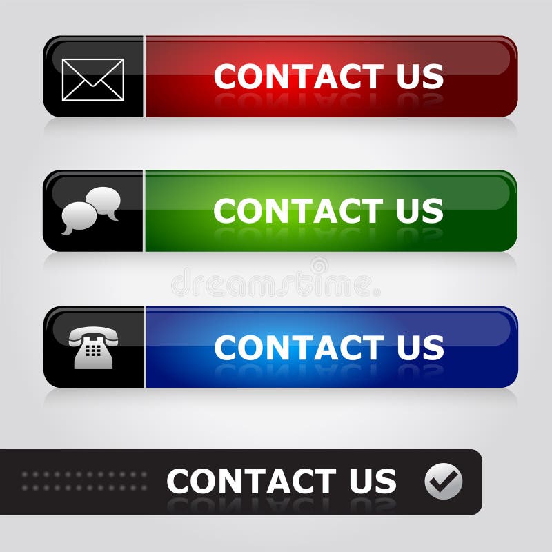 Contact us website buttons stock illustration. Illustration of buttons ...