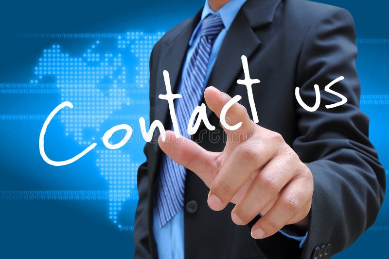 Contact us stock image. Image of connect, hand, modern - 26525845
