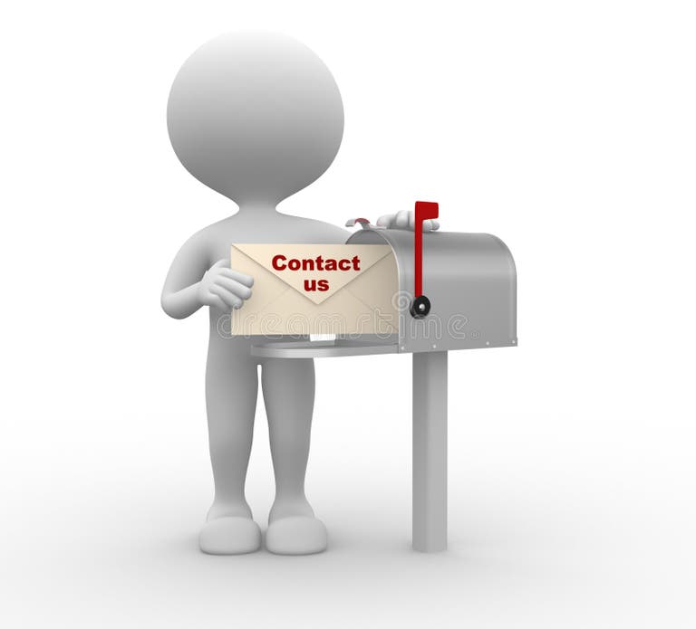 3d People Contact Us Envelope Stock Illustrations – 22 3d People ...