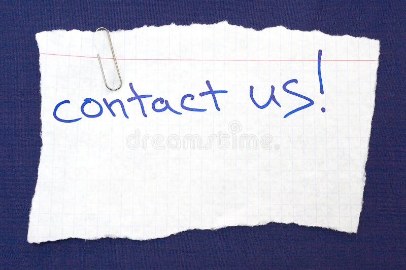 Contact Us stock photo. Image of black, note, announcement - 7137556