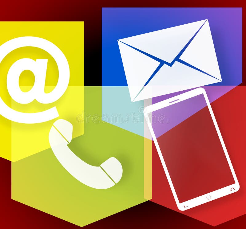 Contact Us stock illustration. Illustration of mail, icon - 41316395