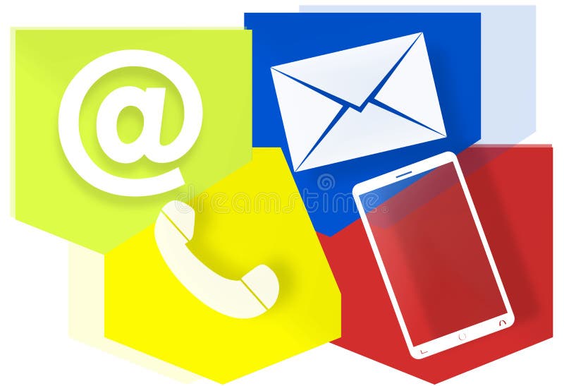Contact Us stock illustration. Illustration of email - 41316401