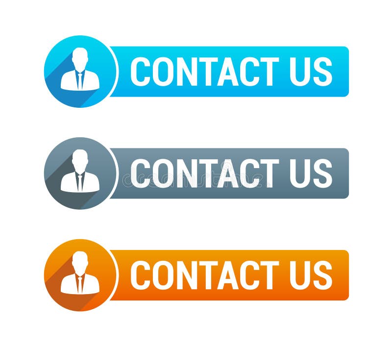 Contact Us Banner stock vector. Illustration of customer - 198329799