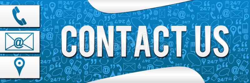 Contact Us Banner Texture Stock Illustration - Image: 43898792