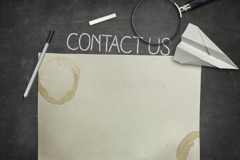Contact Us and Blank Application Concept on Black Stock Image - Image ...