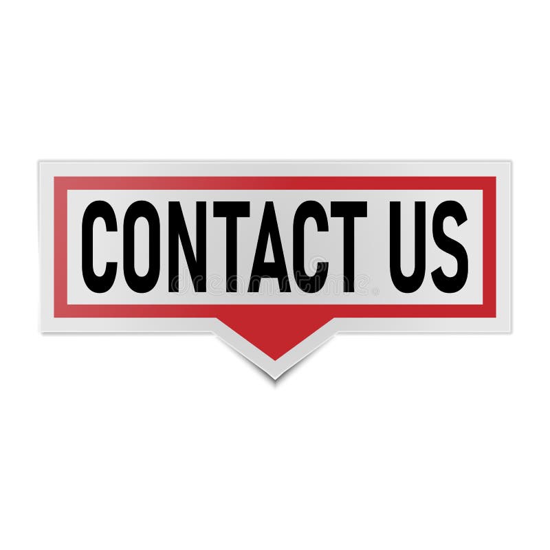 Blue Contact Us Rubber Stamp Internet Sign on White Background Stock ...