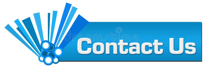 Contact Us Blue Strips stock illustration. Illustration of phone - 30118009